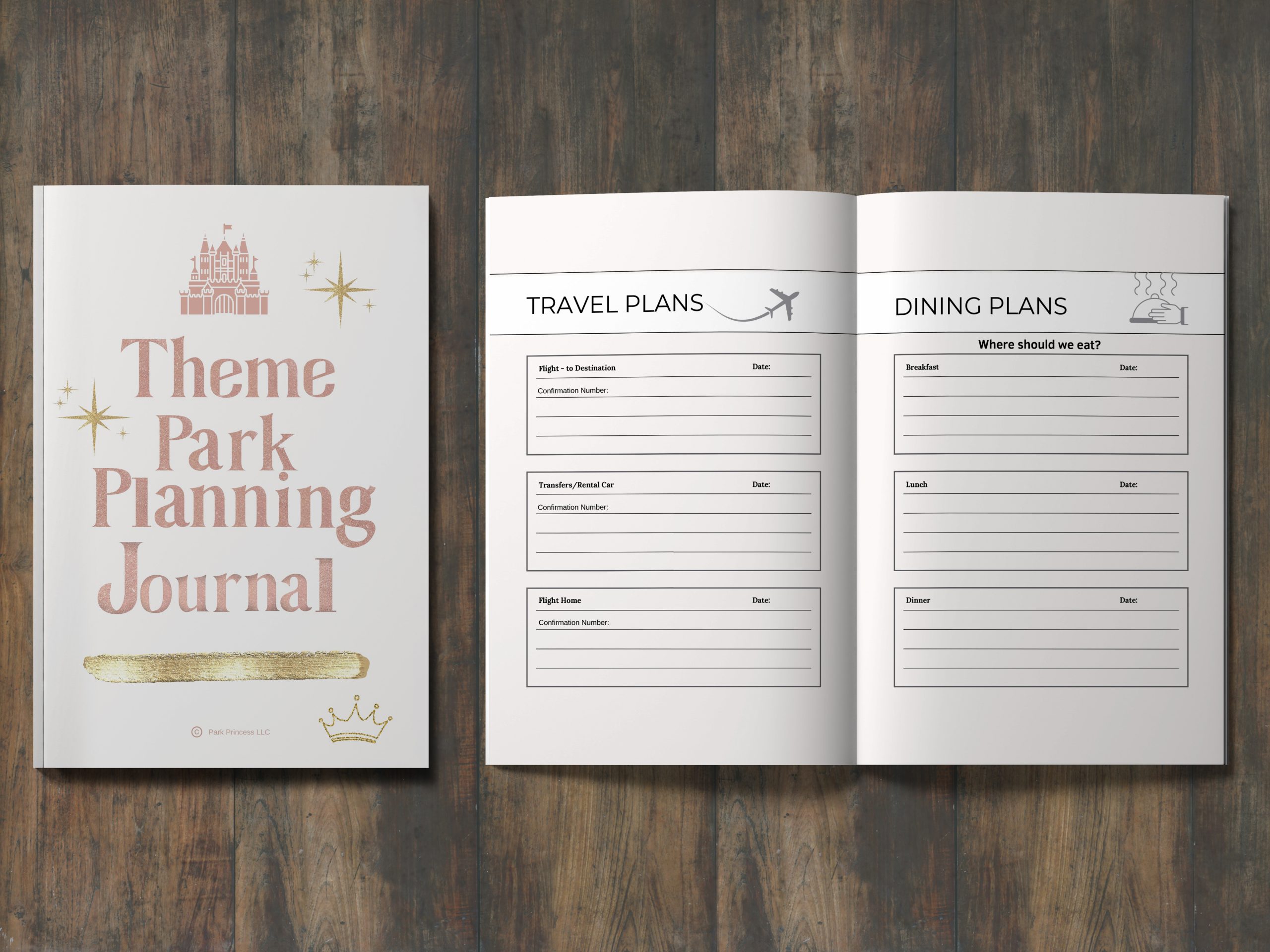 Theme Park Vacation Planning Journals Make Trip Planning Easier ...